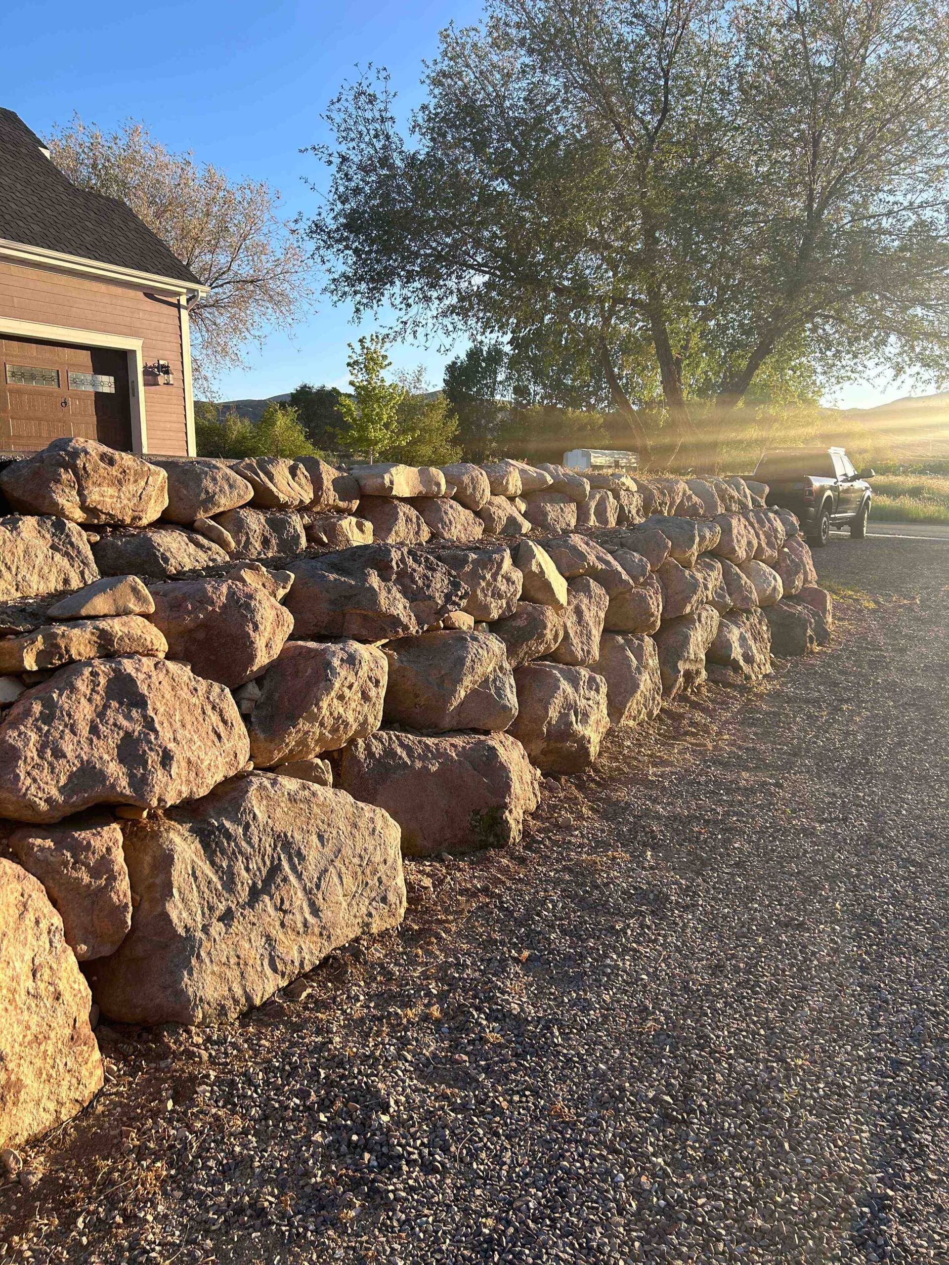 Rock Walls - Burke's Landscaping